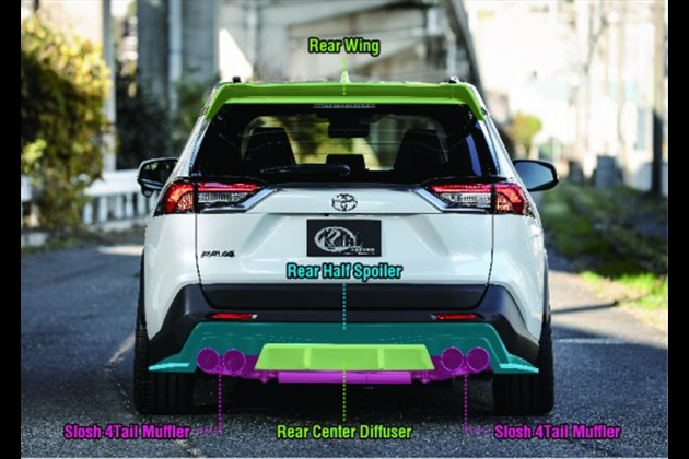 50 RAV4 Kuhl Racing RAV-SS RAV4 ルーフエンドスポイラー / 品揃え多数のエアロパーツ専門通販ならエアツケ！